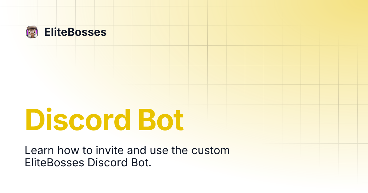 Discord Bot | EliteBosses